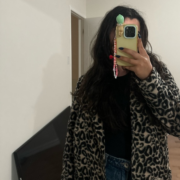 Jackets & Coats | Leopard Print Long Coat | Poshmark